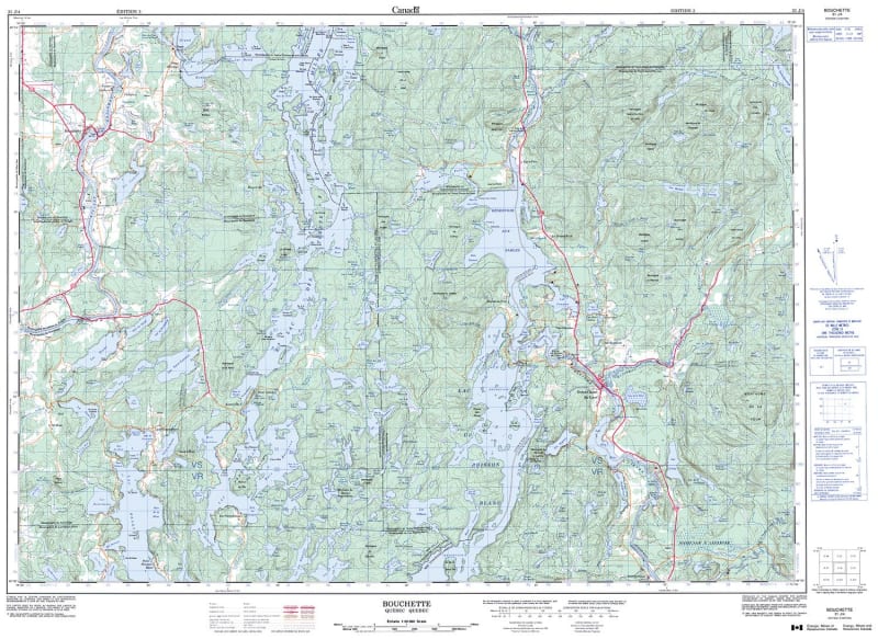 031J04 - BOUCHETTE - Topographic Map