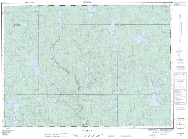 031K12 - LAC RUSSELL - Topographic Map