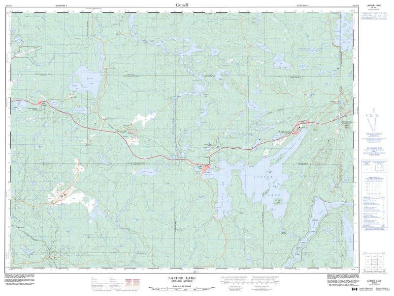 032D04 - LARDER LAKE - Topographic Map