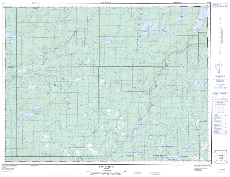 032G04 - LAC PICQUET - Topographic Map