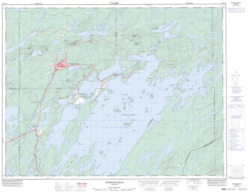 032G16 - CHIBOUGAMAU - Topographic Map