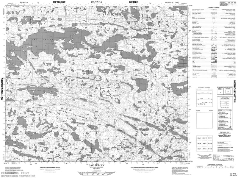 033K05 - LAC JULIAN - Topographic Map