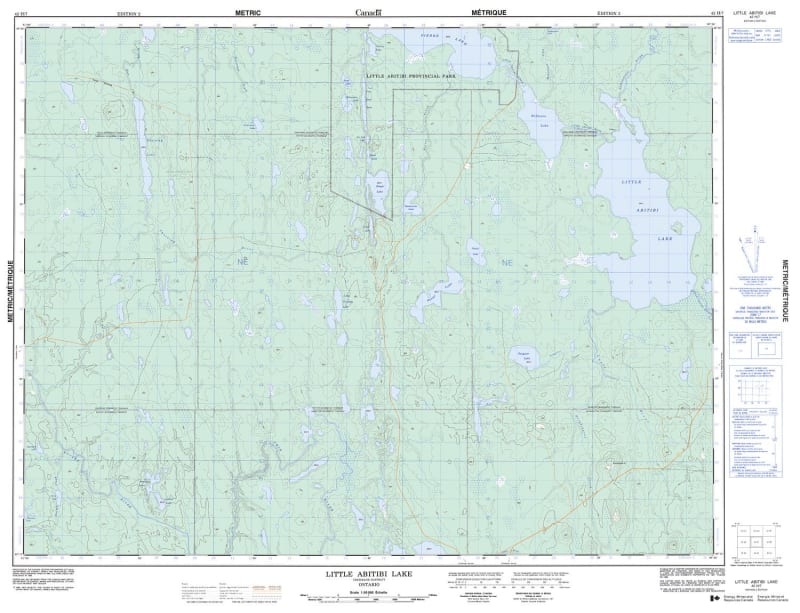 042H07 - LITTLE ABITIBI LAKE - Topographic Map