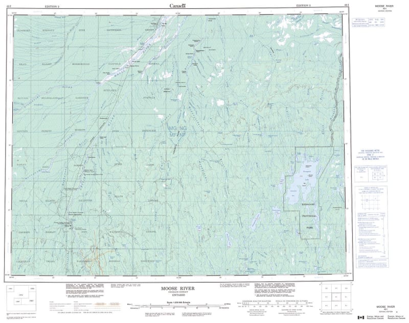 042I - MOOSE RIVER - Topographic Map