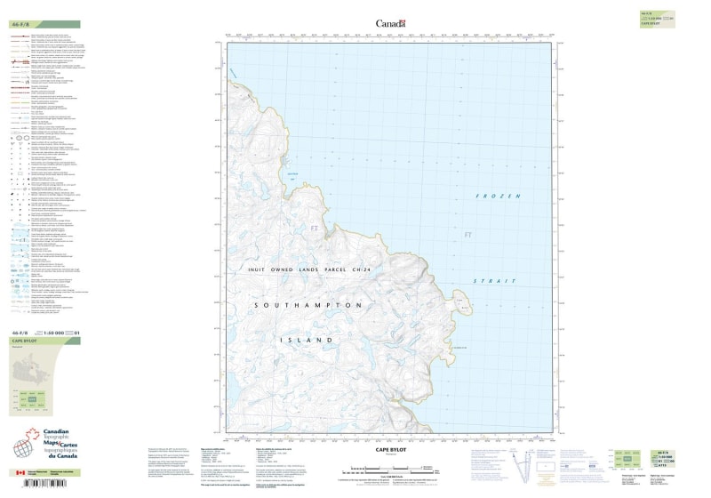 046F08 - CAPE BYLOT - Topographic Map