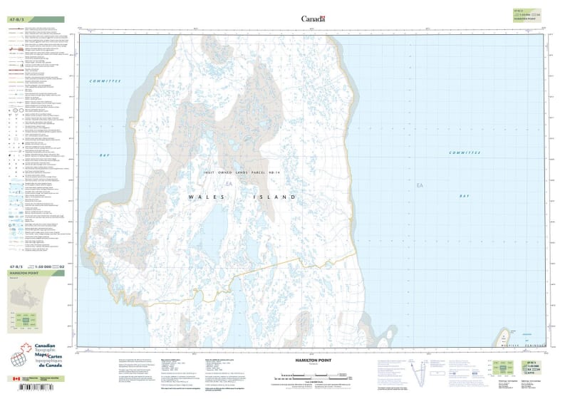 047B03 - HAMILTON POINT - Topographic Map