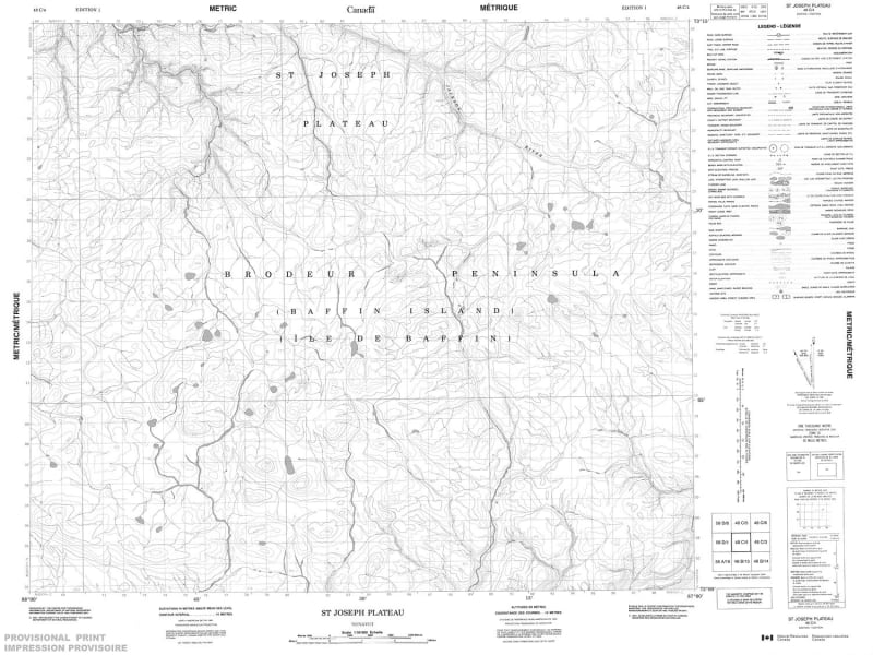 048C04 - ST. JOSEPH PLATEAU - Topographic Map
