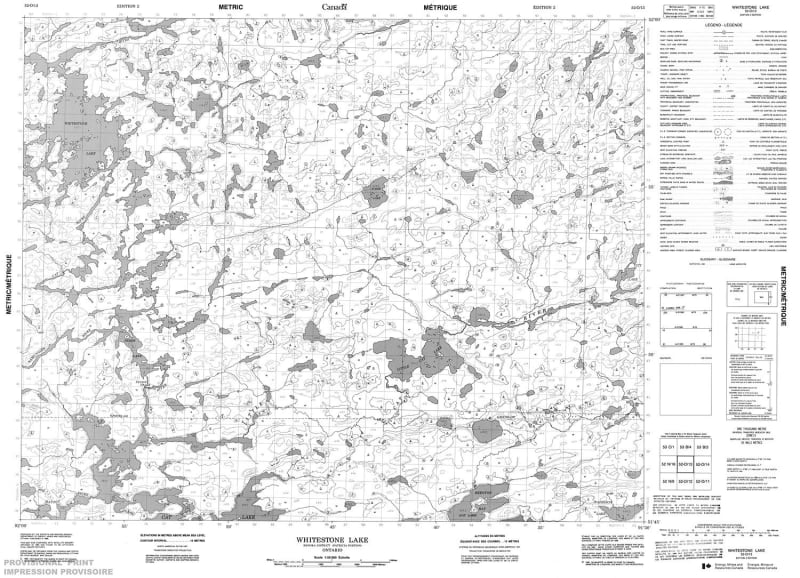 052O13 - WHITESTONE LAKE - Topographic Map