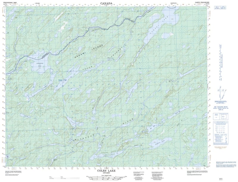 052P04 - COLES LAKE - Topographic Map