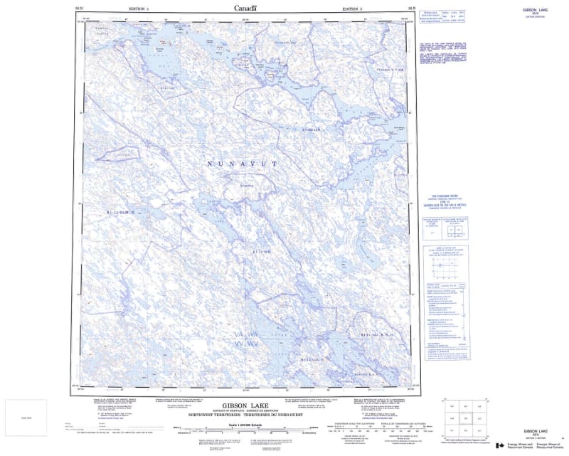 055N - GIBSON LAKE - Topographic Map