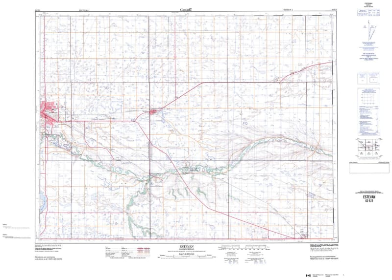 062E02 - ESTEVAN - Topographic Map