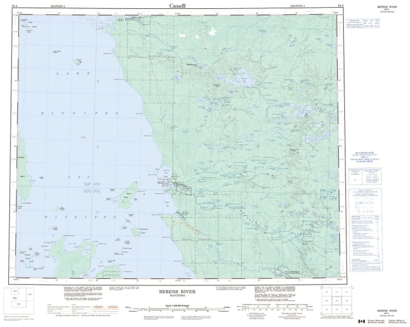 063A - BERENS RIVER - Topographic Map