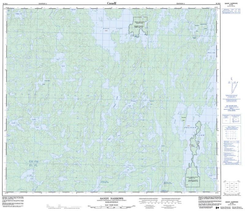 063M03 - SANDY NARROWS - Topographic Map