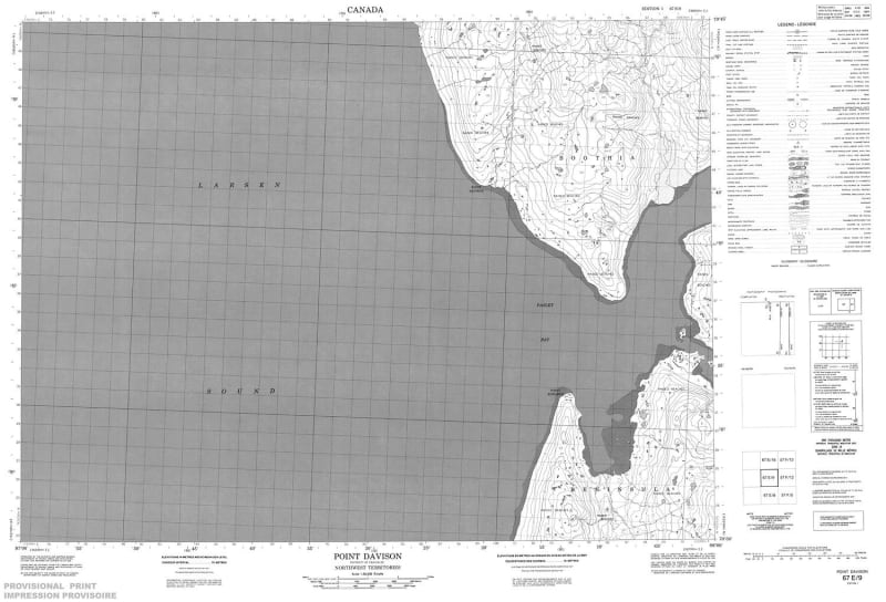 067E09 - POINT DAVISON - Topographic Map