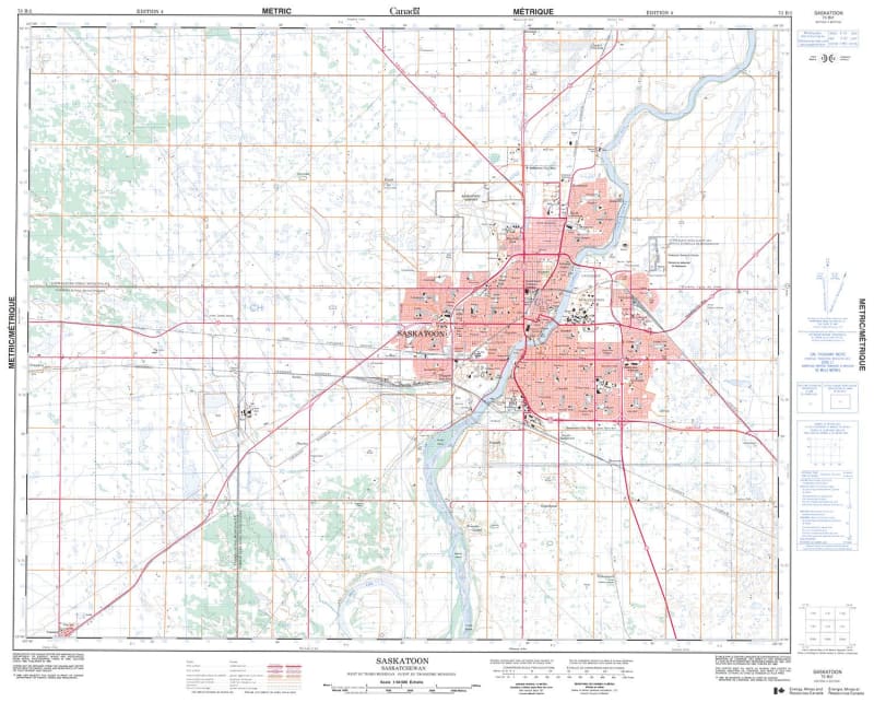 073B02 - SASKATOON - Topographic Map