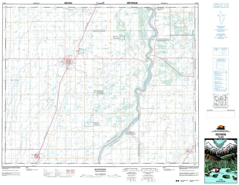 073B09 - ROSTHERN - Topographic Map