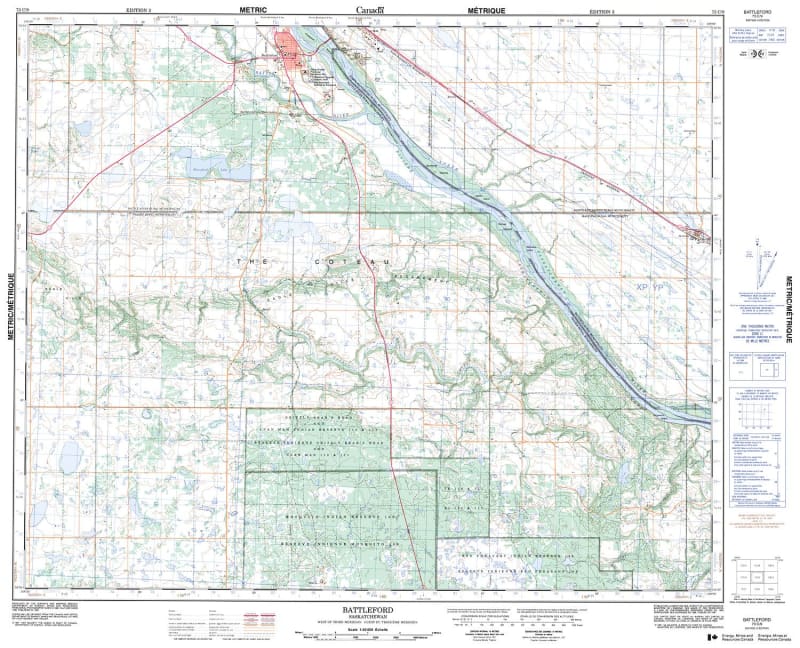 073C09 - BATTLEFORD - Topographic Map