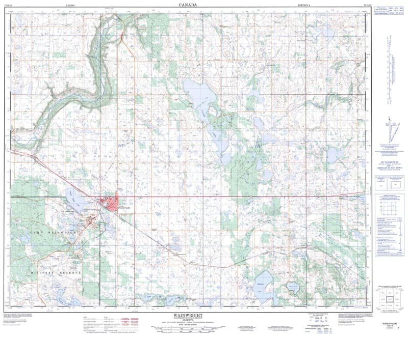 073D15 - WAINWRIGHT - Topographic Map