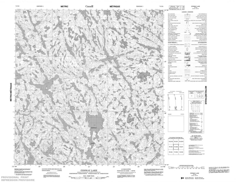 075E06 - CONWAY LAKE - Topographic Map