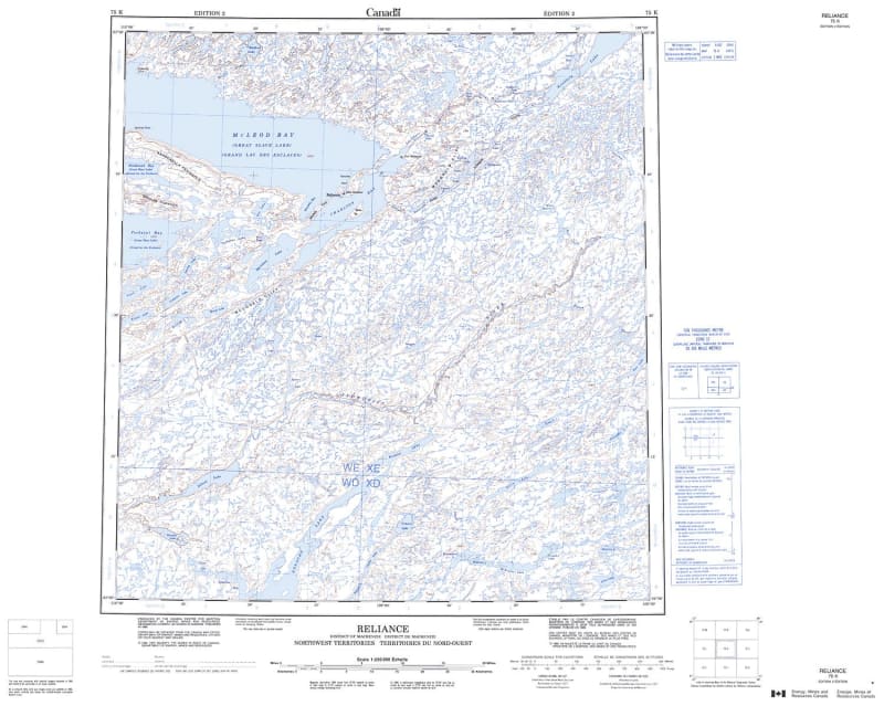 075K - RELIANCE - Topographic Map