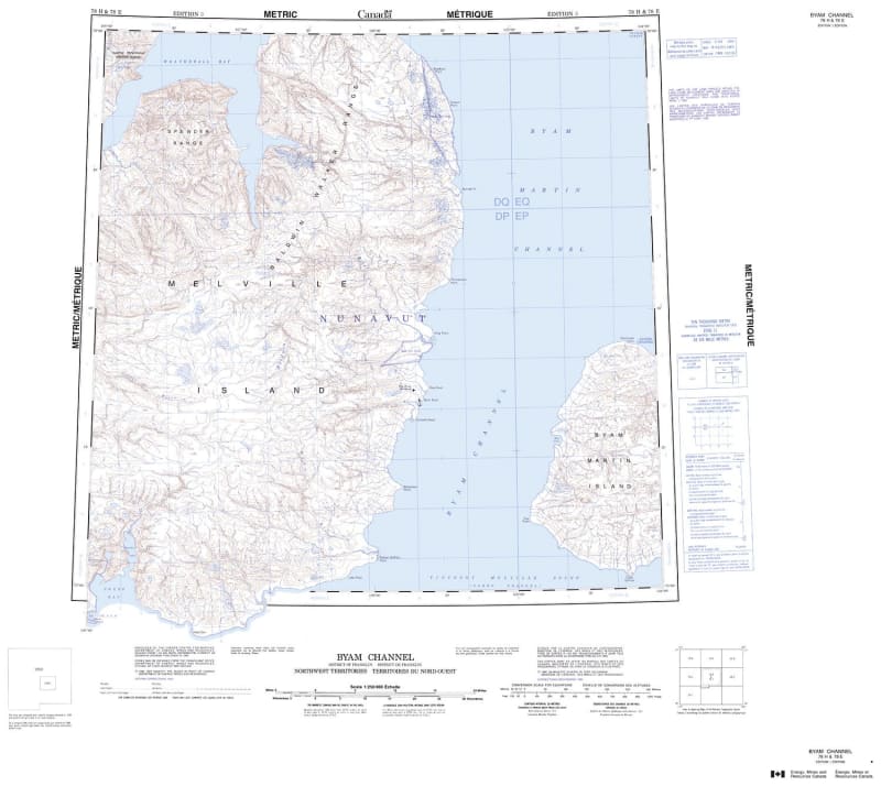 078H - BYAM CHANNEL - Topographic Map