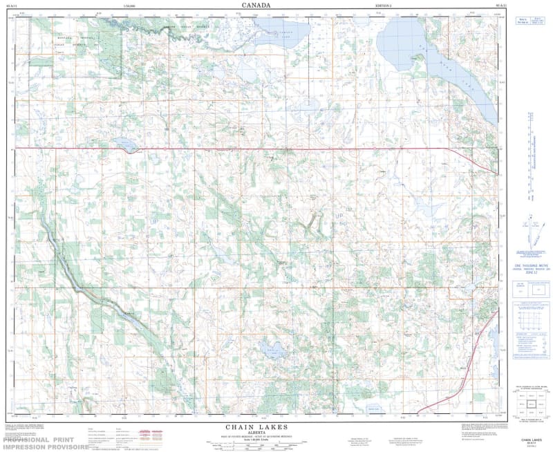 083A11 - CHAIN LAKES - Topographic Map