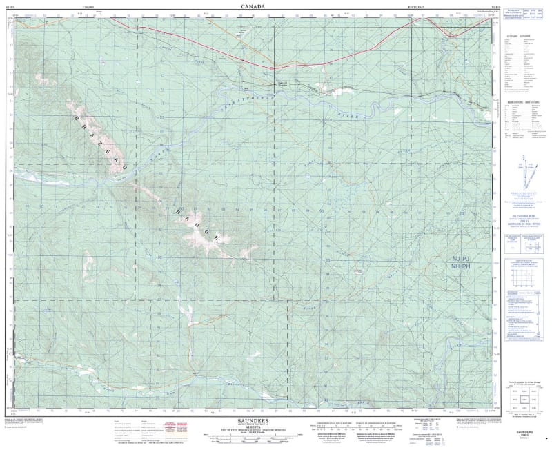 083B05 - SAUNDERS - Topographic Map