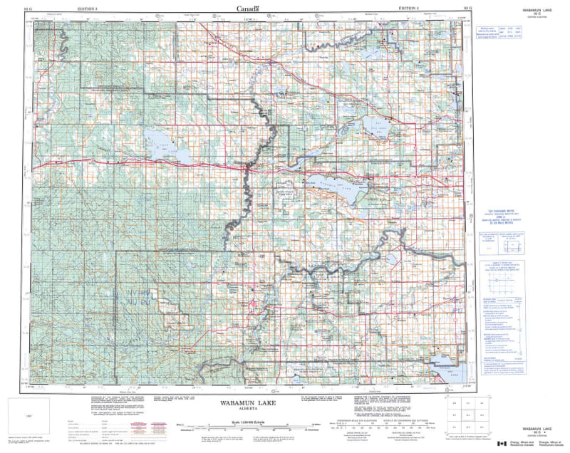 083G - WABAMUN LAKE - Topographic Map