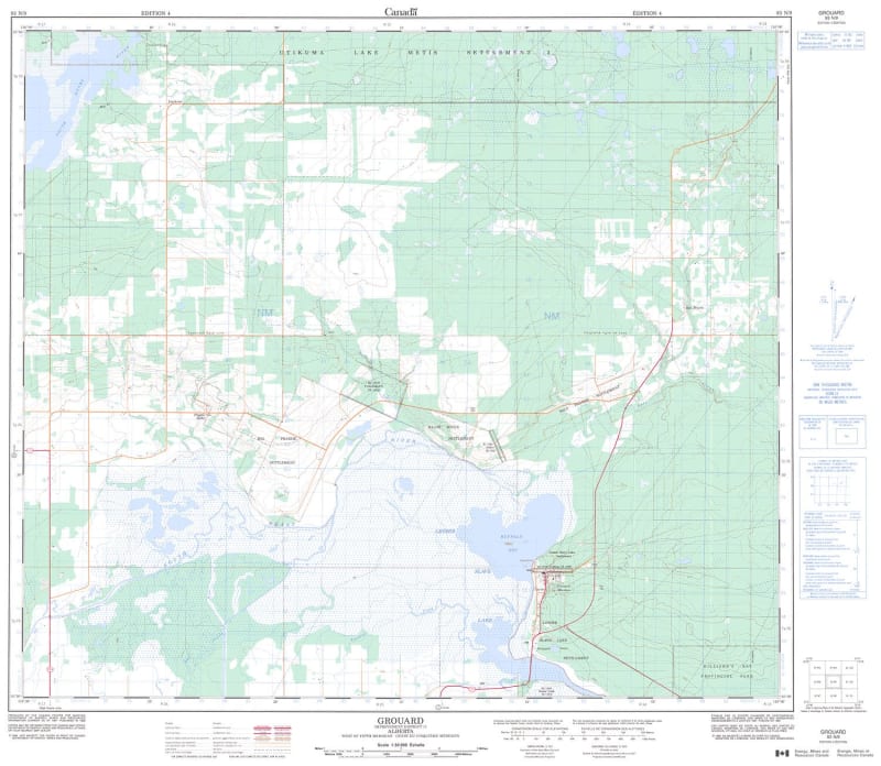 083N09 - GROUARD - Topographic Map