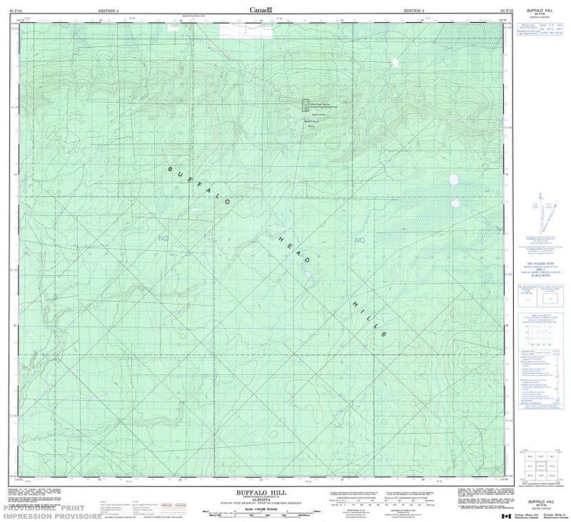 084F16 - BUFFALO HILL - Topographic Map