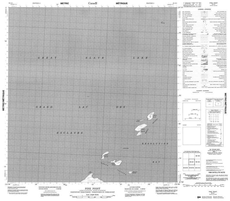 085G01 - PINE POINT - Topographic Map