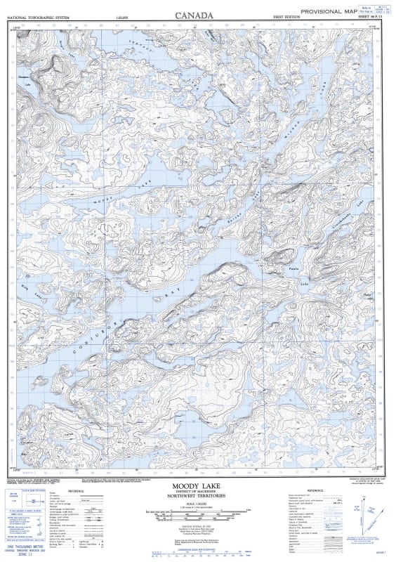 086F13 - MOODY LAKE - Topographic Map