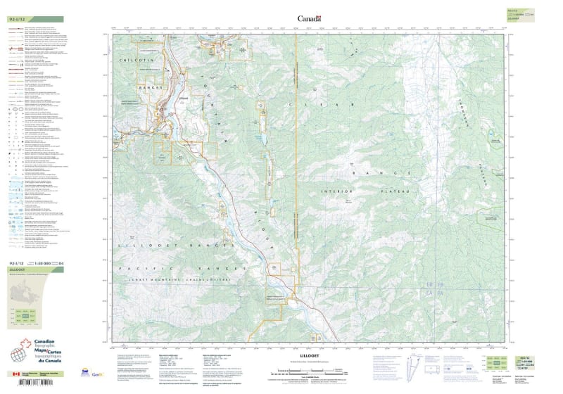 092I12 - LILLOOET - Topographic Map