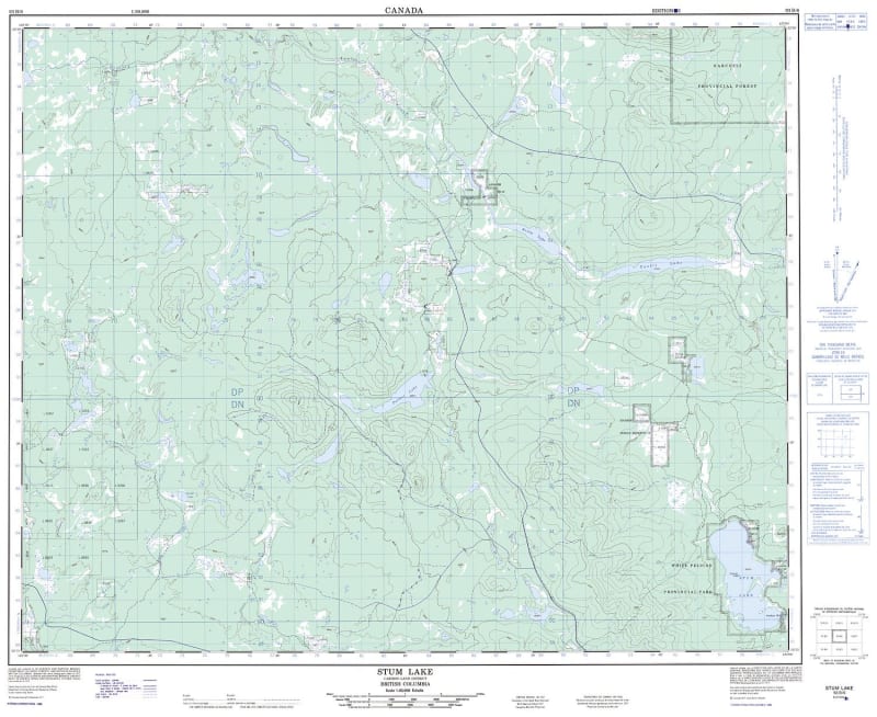 093B06 - STUM LAKE - Topographic Map
