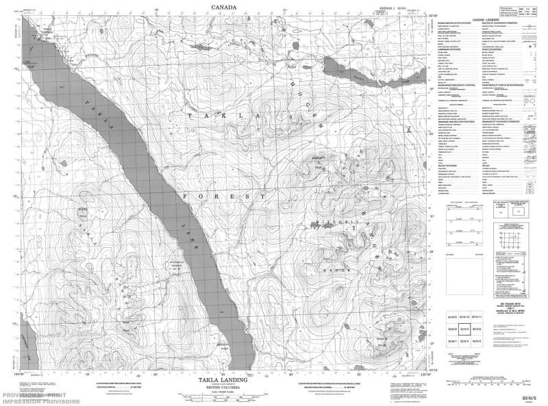 093N05 - TAKLA LANDING - Topographic Map