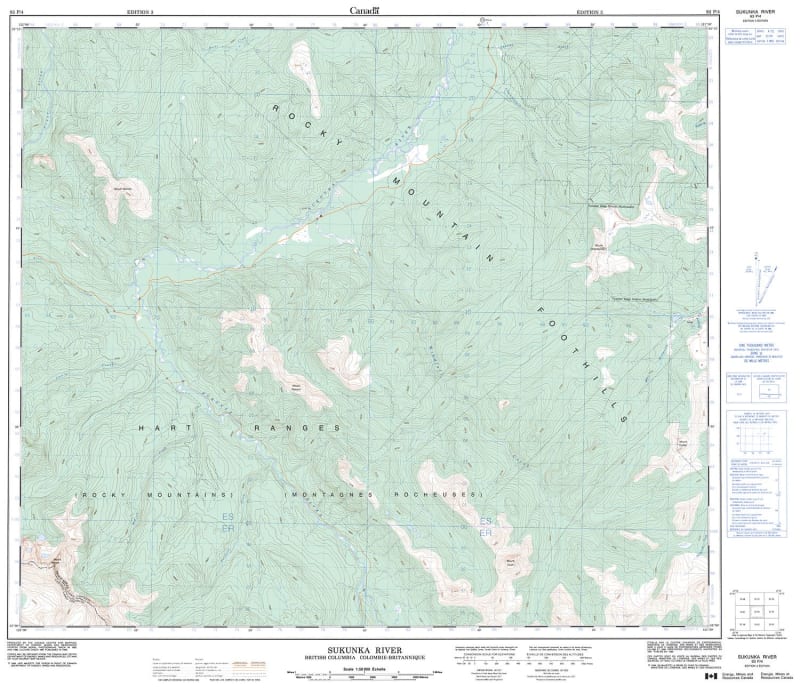 093P04 - SUKUNKA RIVER - Topographic Map