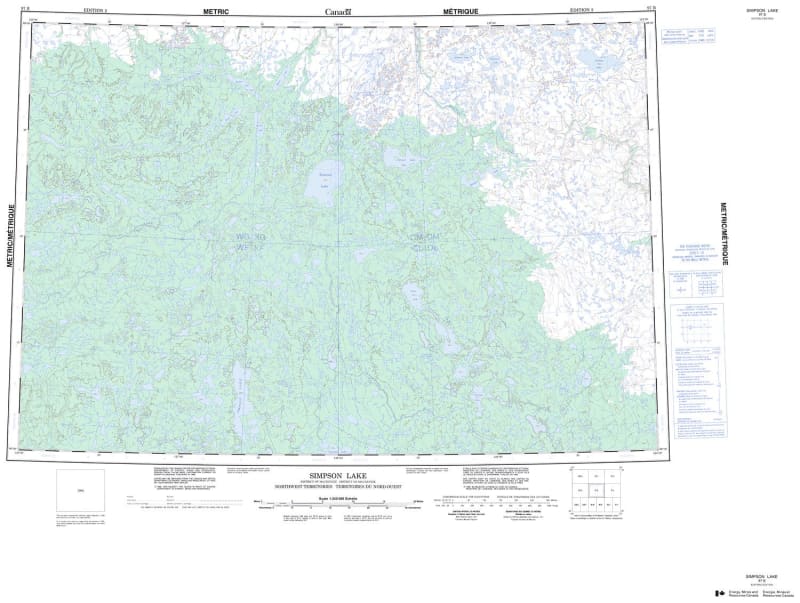 097B - SIMPSON LAKE - Topographic Map