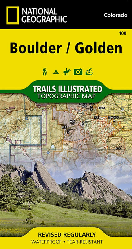 Boulder and Golden Colorado hiking trails map. Features key points of ...