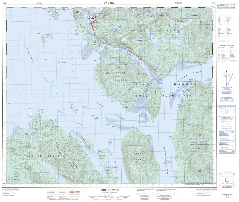 103J01 - PORT EDWARD - Topographic Map