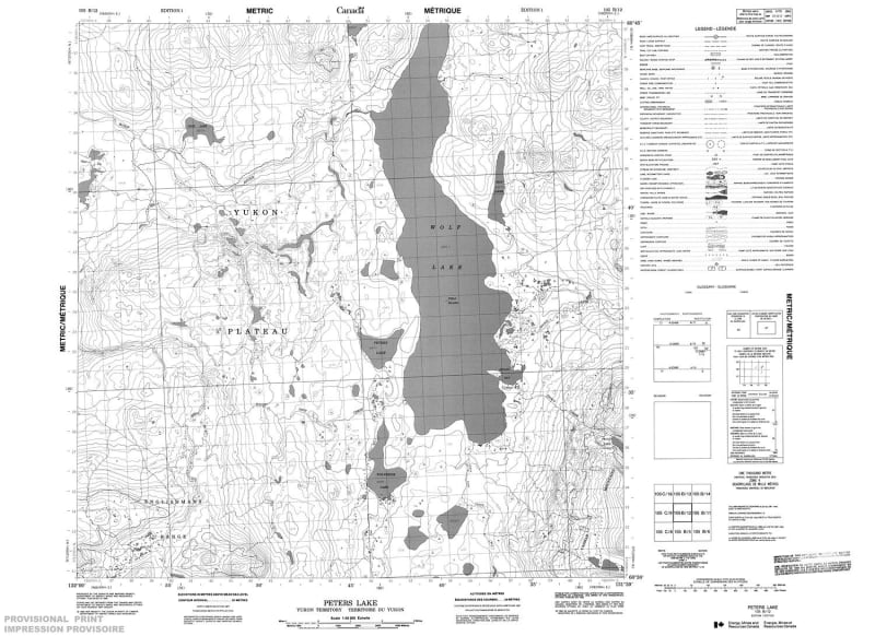 105B12 - PETERS LAKE - Topographic Map