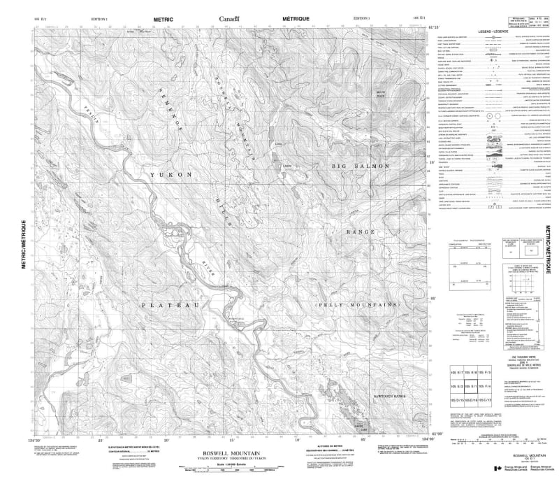 105E01 - BOSWELL MOUNTAIN - Topographic Map