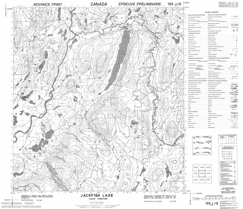 105J06 - JACKFISH LAKE - Topographic Map