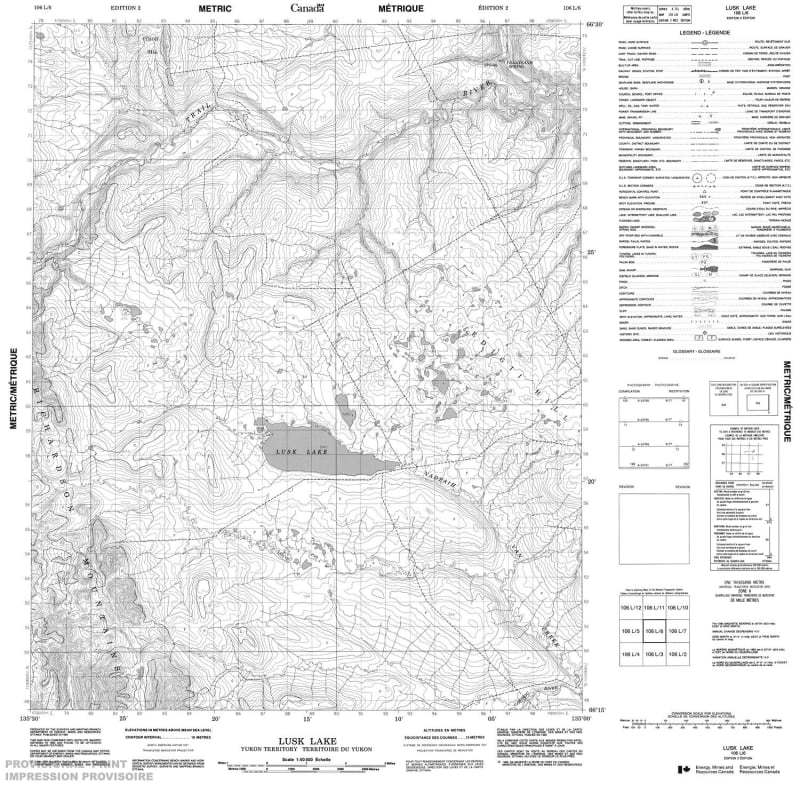 106L06 - LUSK LAKE - Topographic Map
