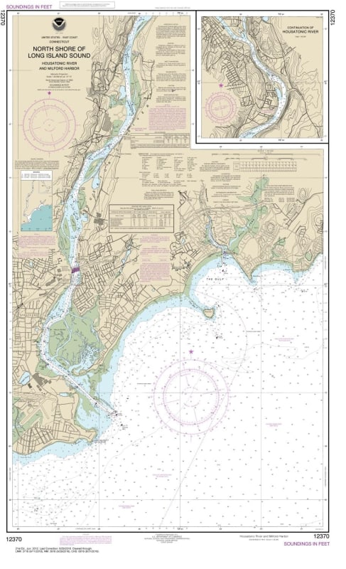 NOAA Chart 12370. Nautical Chart of North Shore of Long Island Sound ...