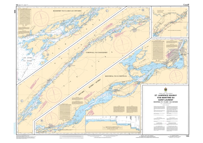 Navigate the St. Lawrence Seaway with the 1400 Nautical Chart. A ...