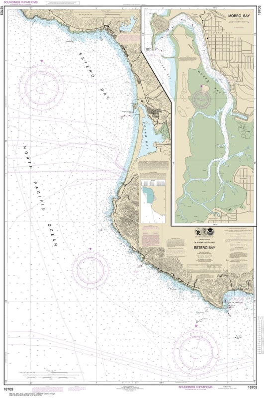 NOAA Chart 18704. Nautical Chart of San Luis Obispo Bay and Port San ...