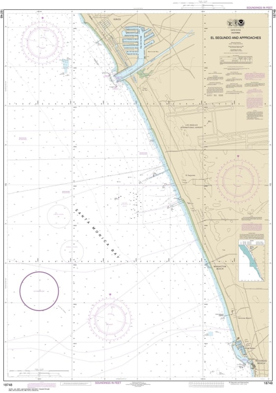 NOAA Chart 18748. Nautical Chart of El Segundo and Approaches. NOAA ...