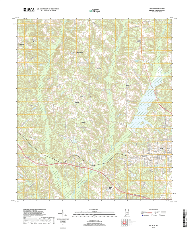 Opp West Alabama - 24k Topo Map