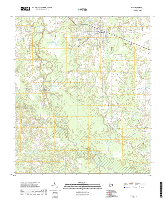 Samson Alabama - 24k Topo Map