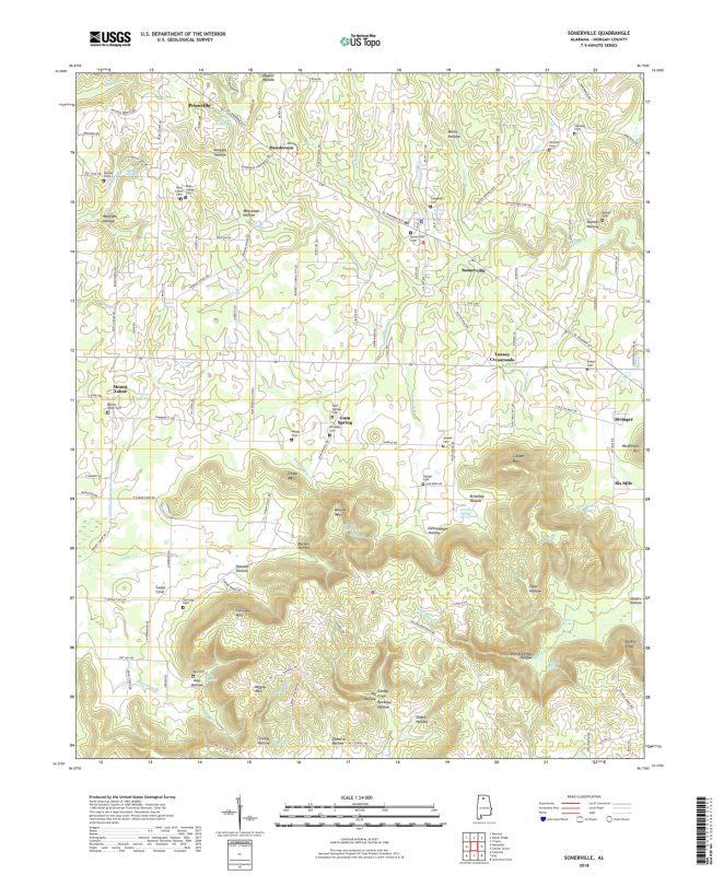 Somerville Alabama - 24k Topo Map